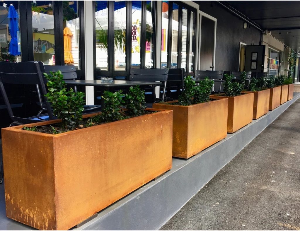 Corten Steel Planter Boxes Melbourne - Bamboo Plus