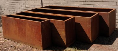 Corten Steel Planter Boxes Melbourne - Bamboo Plus